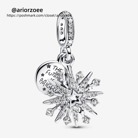 Pandora | Jewelry | Pandora Sparkling Firework Double Dangle Charm ...